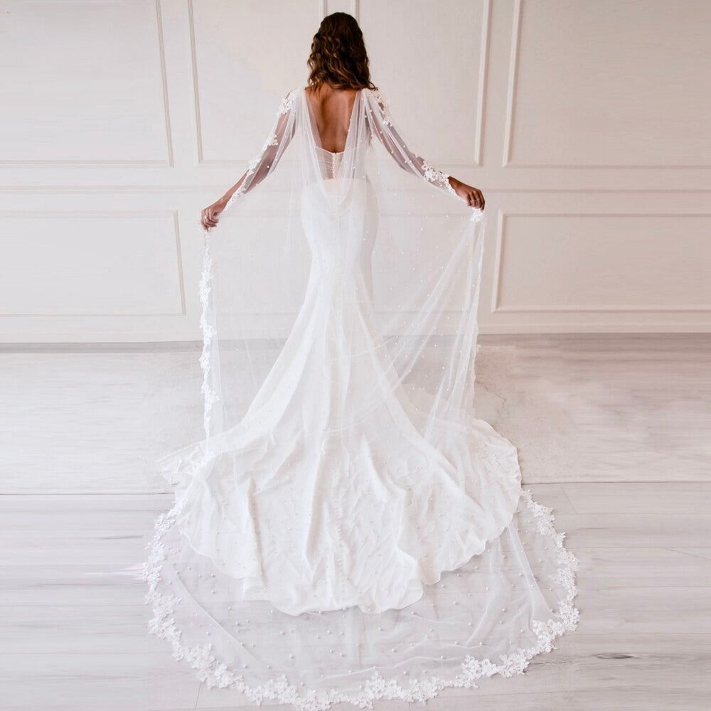Wedding veil cape 60 photos - Astyledwedding.com